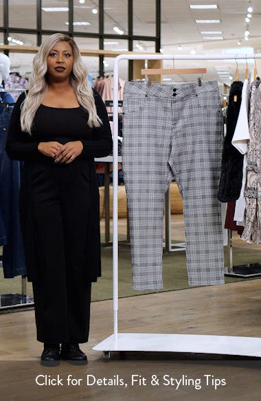 City Chic Bengaline Check Skinny Leg Pants | Nordstrom