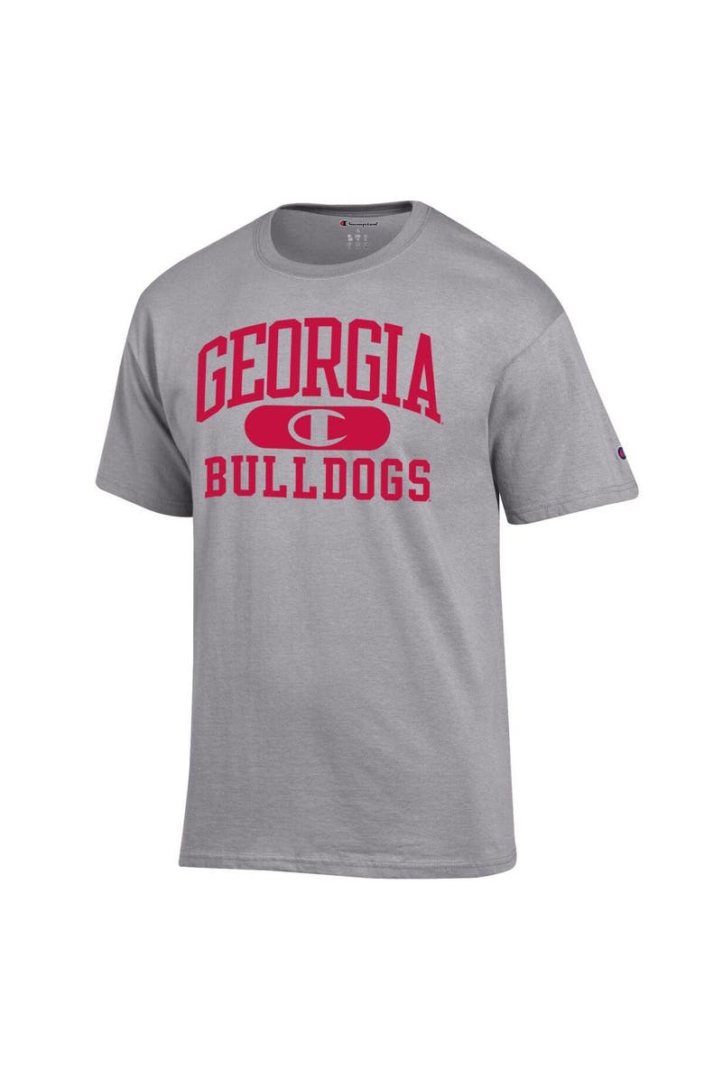 Champion Men's Champion Heather Gray Georgia Bulldogs Arch Pill T-Shirt ...