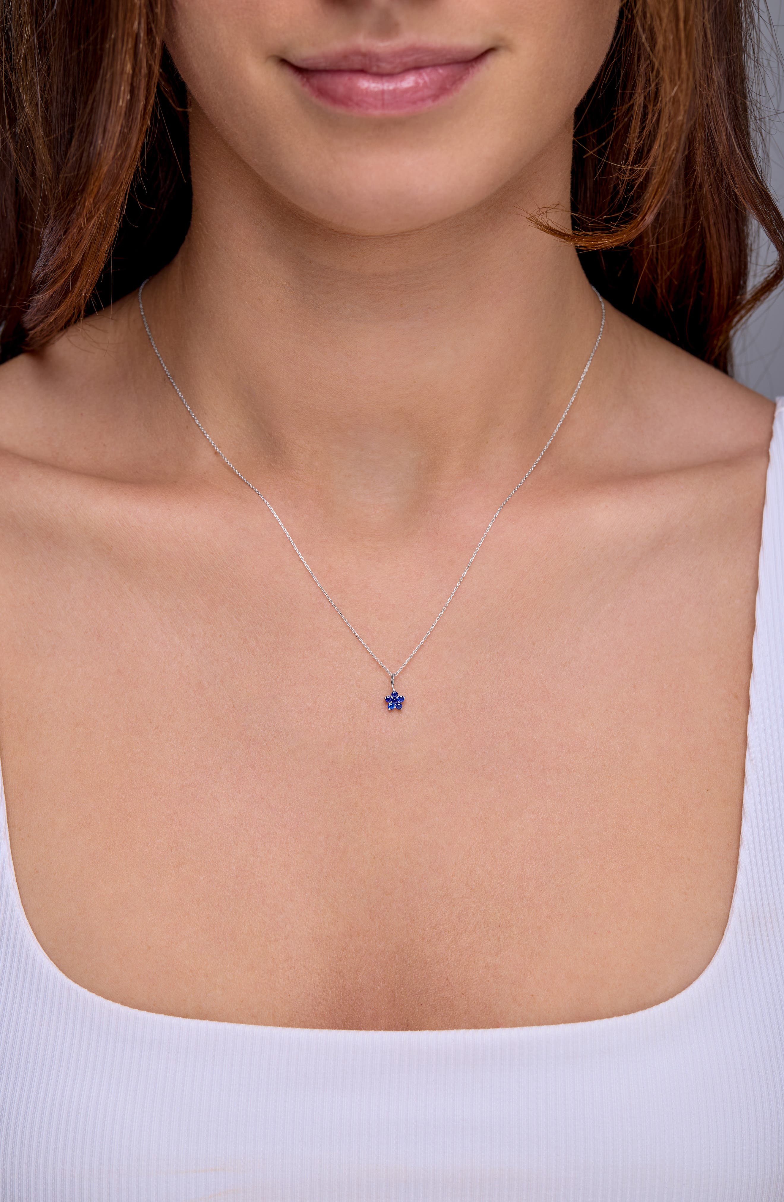 Bony Levy El Mar 18K Gold Gemstone Flower Pendant Necklace | Nordstromrack