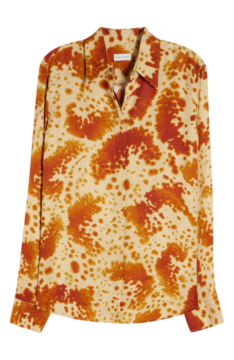 Dries Van Noten Chowy Abstract Print Button-Up Shirt | Nordstromrack