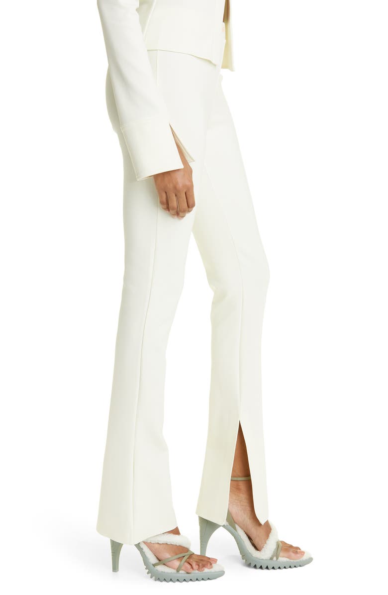 Off-White Split Hem Stretch Crepe Flare Leg Leggings | Nordstromrack