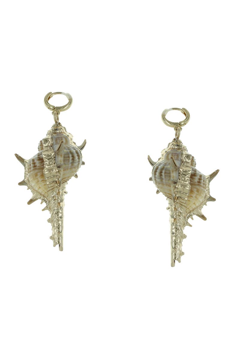 OLIVIA WELLES 14K Yellow Gold Laila Seashell Drop Earrings | Nordstromrack