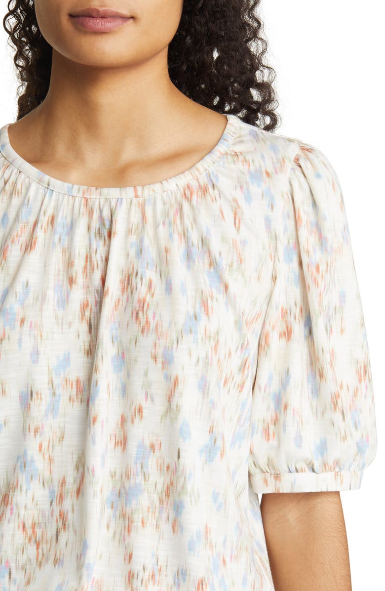 Wit & Wisdom Print Puff Sleeve Top | Nordstrom