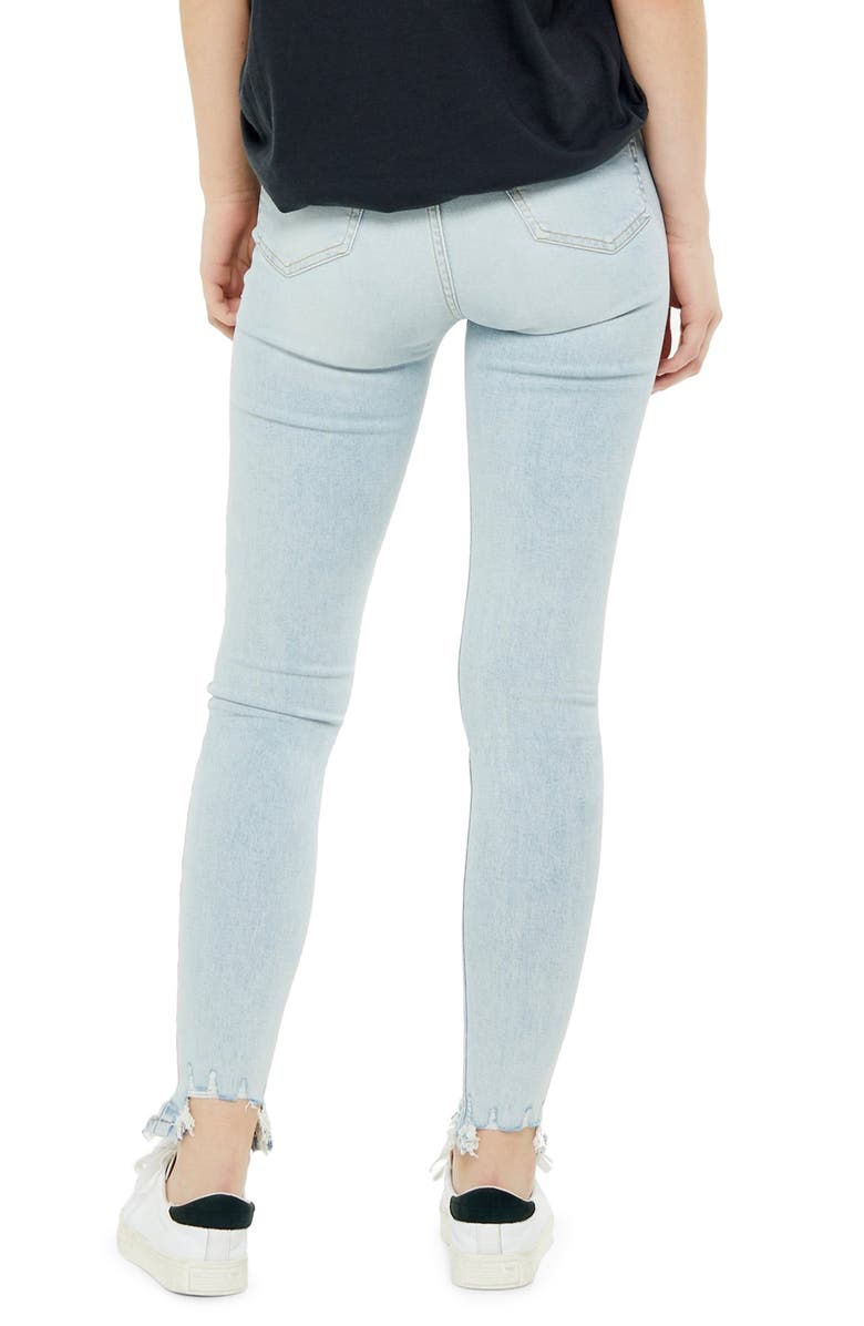 Topshop Jamie Jagged Hem High Waist Moto Jeans | Nordstromrack