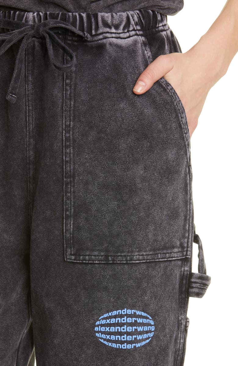 Alexander Wang Logo Acid Wash Cotton Carpenter Sweatpants | Nordstrom