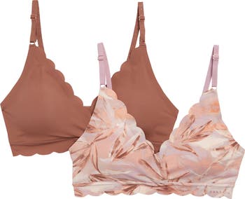 Danskin Laser Micro Seamless Scalloped Bralettes - Pack of 2 ...