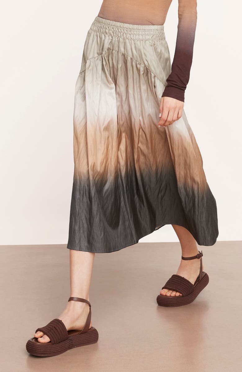 Vince Metallic Dip Dye Cotton Blend Skirt | Nordstromrack