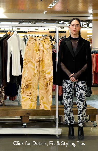 AFRM Bexley Floral Barrel Leg Jeans | Nordstromrack
