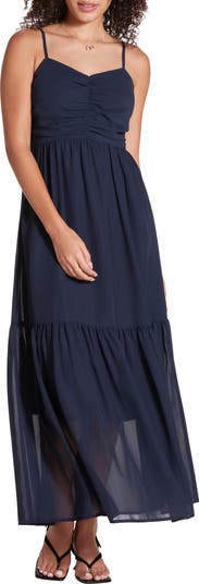 WISHLIST Scrunch Bust Chiffon Maxi Dress | Nordstromrack
