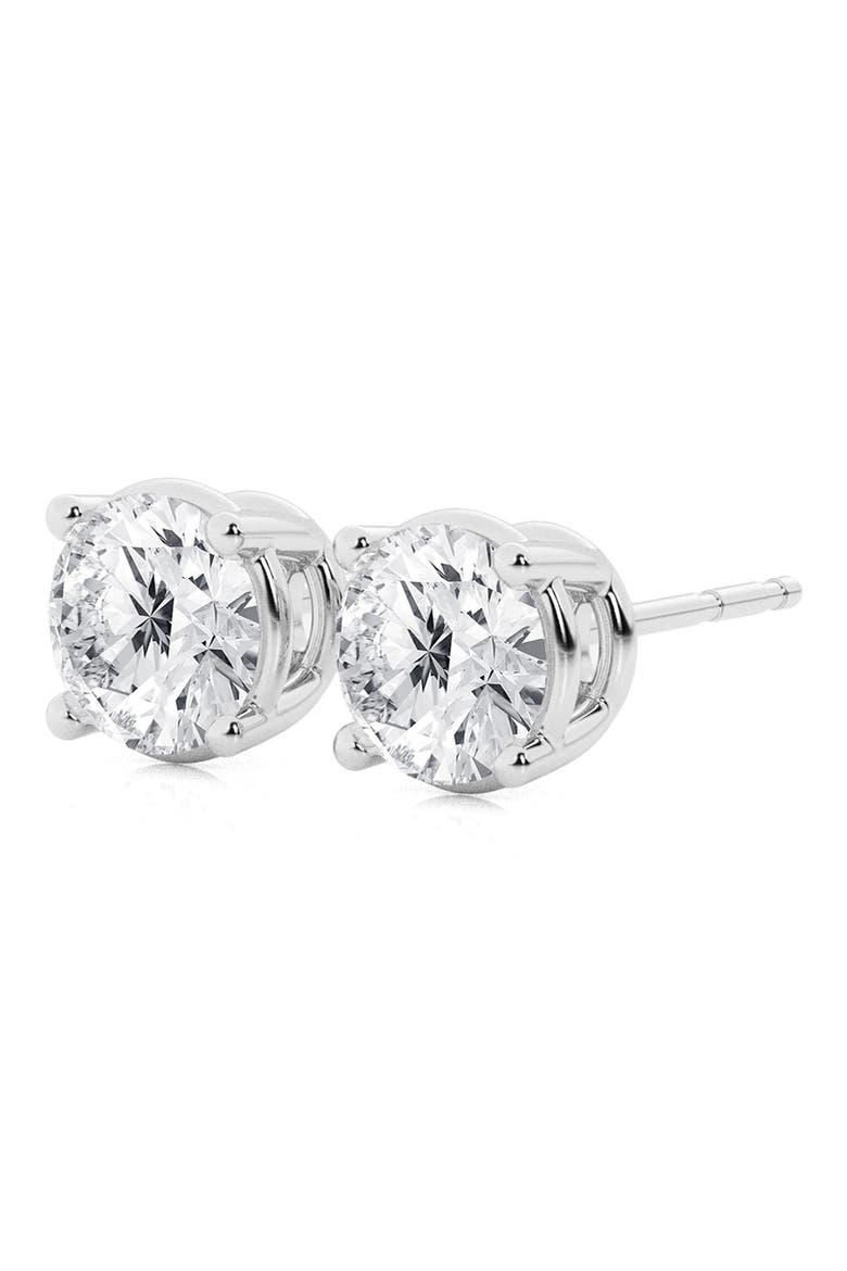 Badgley Mischka Collection 14K Gold Round Cut Near Colorless Lab ...