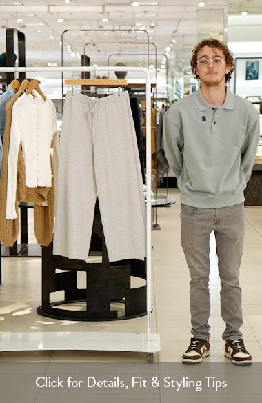 ATM Anthony Thomas Melillo Cotton & Cashmere Rib Wide Leg Pants | Nordstrom