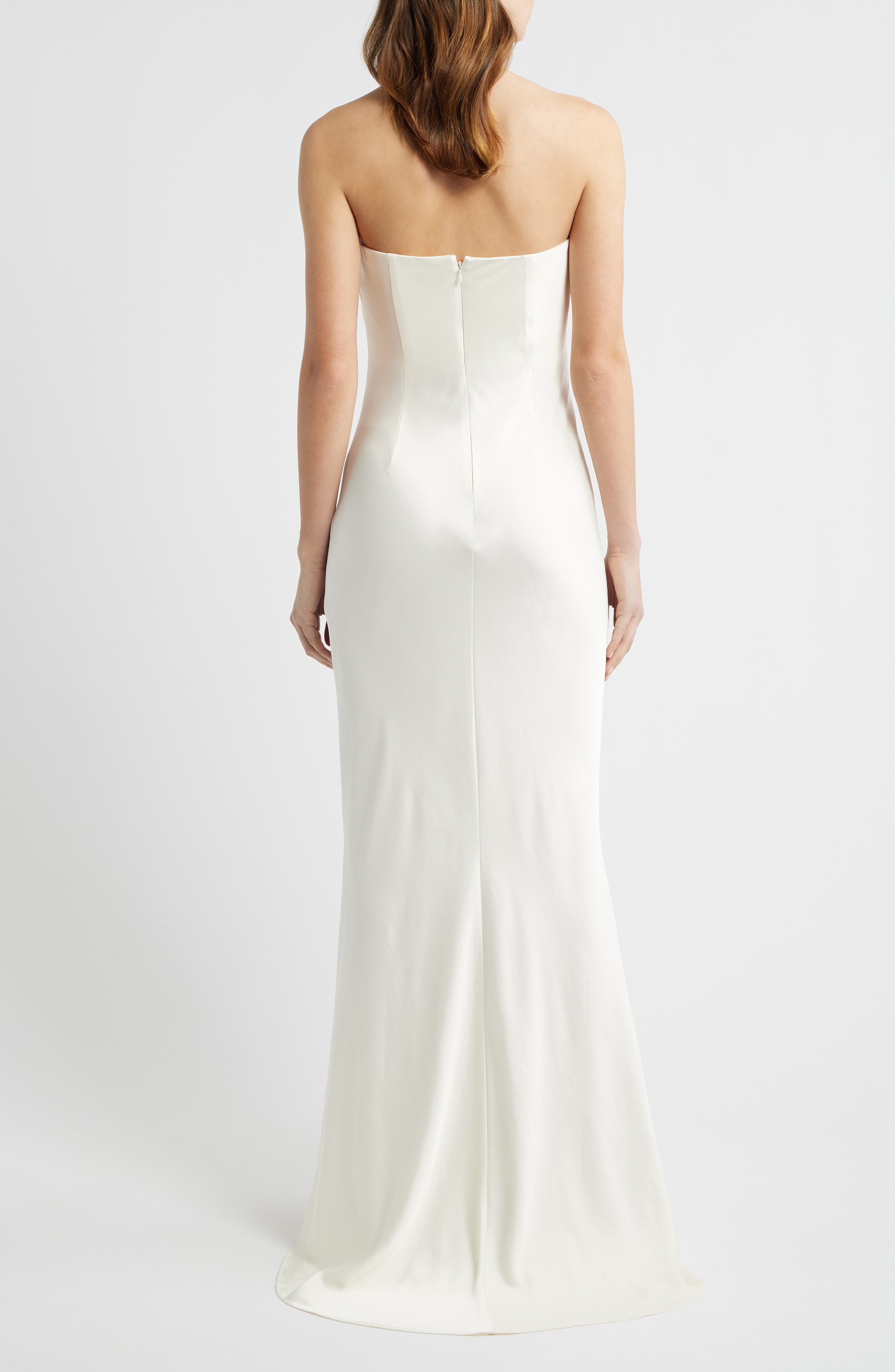 Significant Other Lucile Strapless Satin Gown with Train | Nordstrom