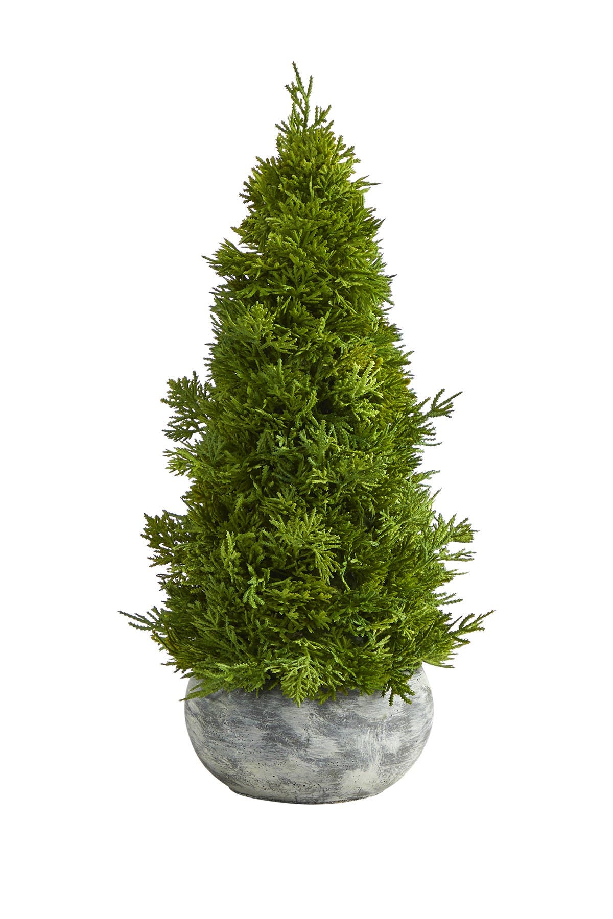 NEARLY NATURAL 18in. Cypress Cone Artificial Tree in Decorative Planter ...
