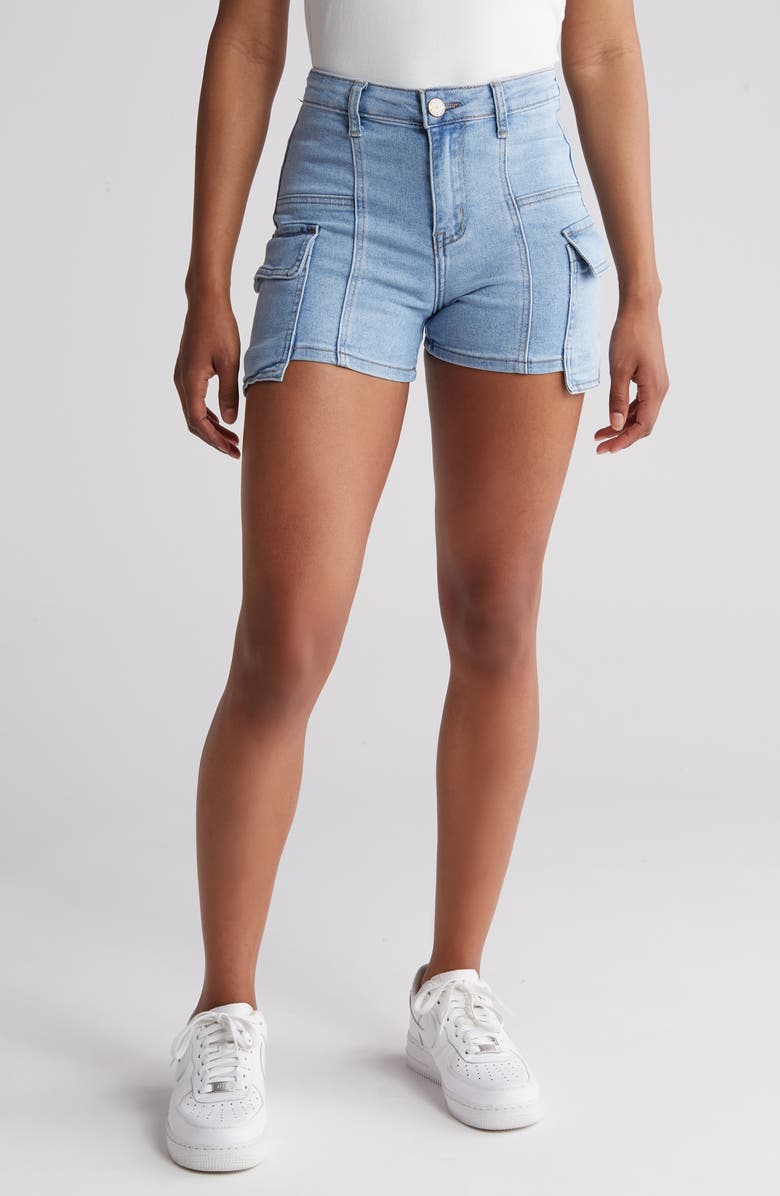 FLYING ANGEL Overlapping Cargo Denim Shorts | Nordstromrack