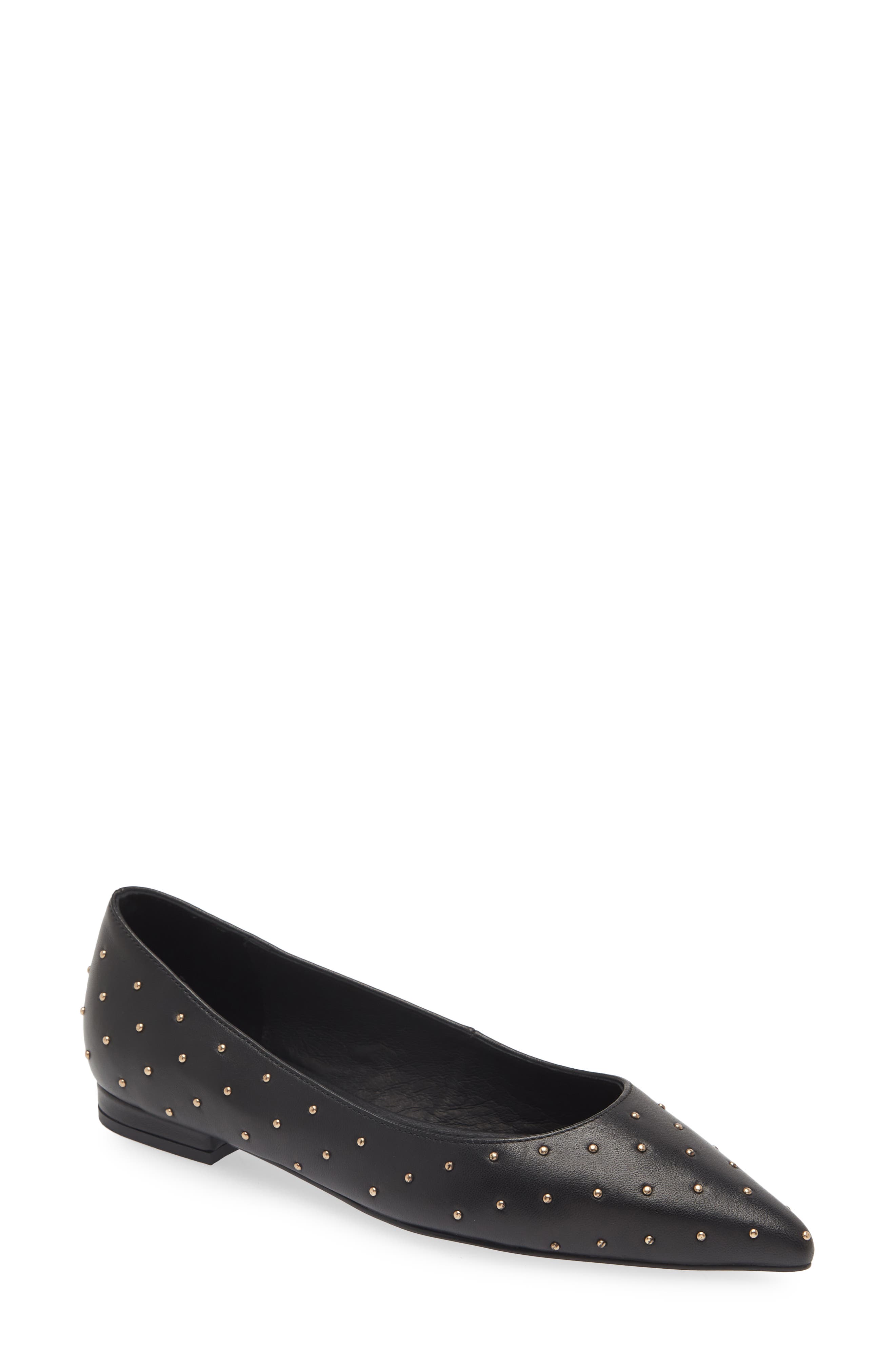 Cecelia New York Brie Stud Pointed Toe Flat (Women) | Nordstrom