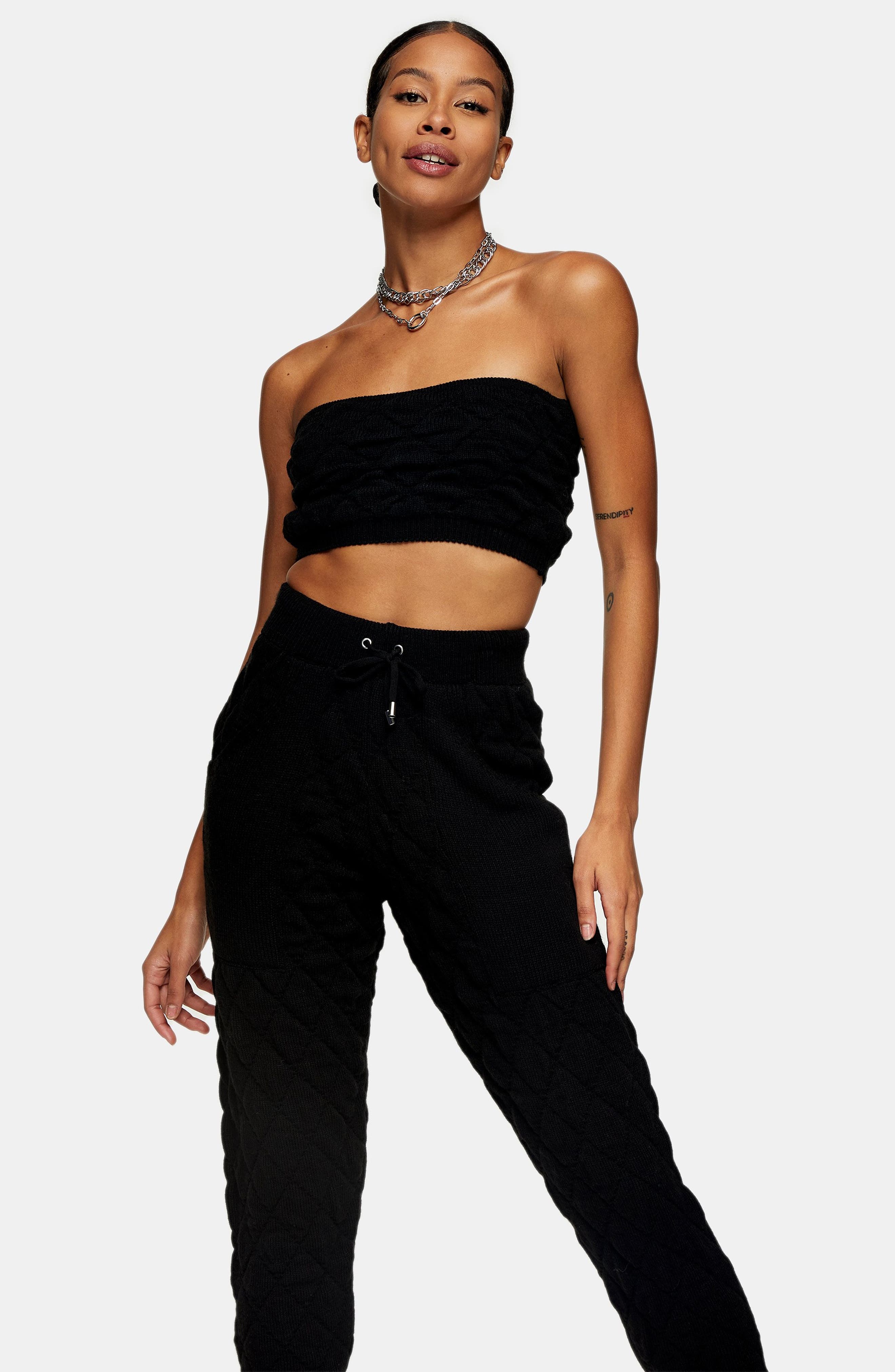 Topshop Quilted Knit Joggers | Nordstromrack