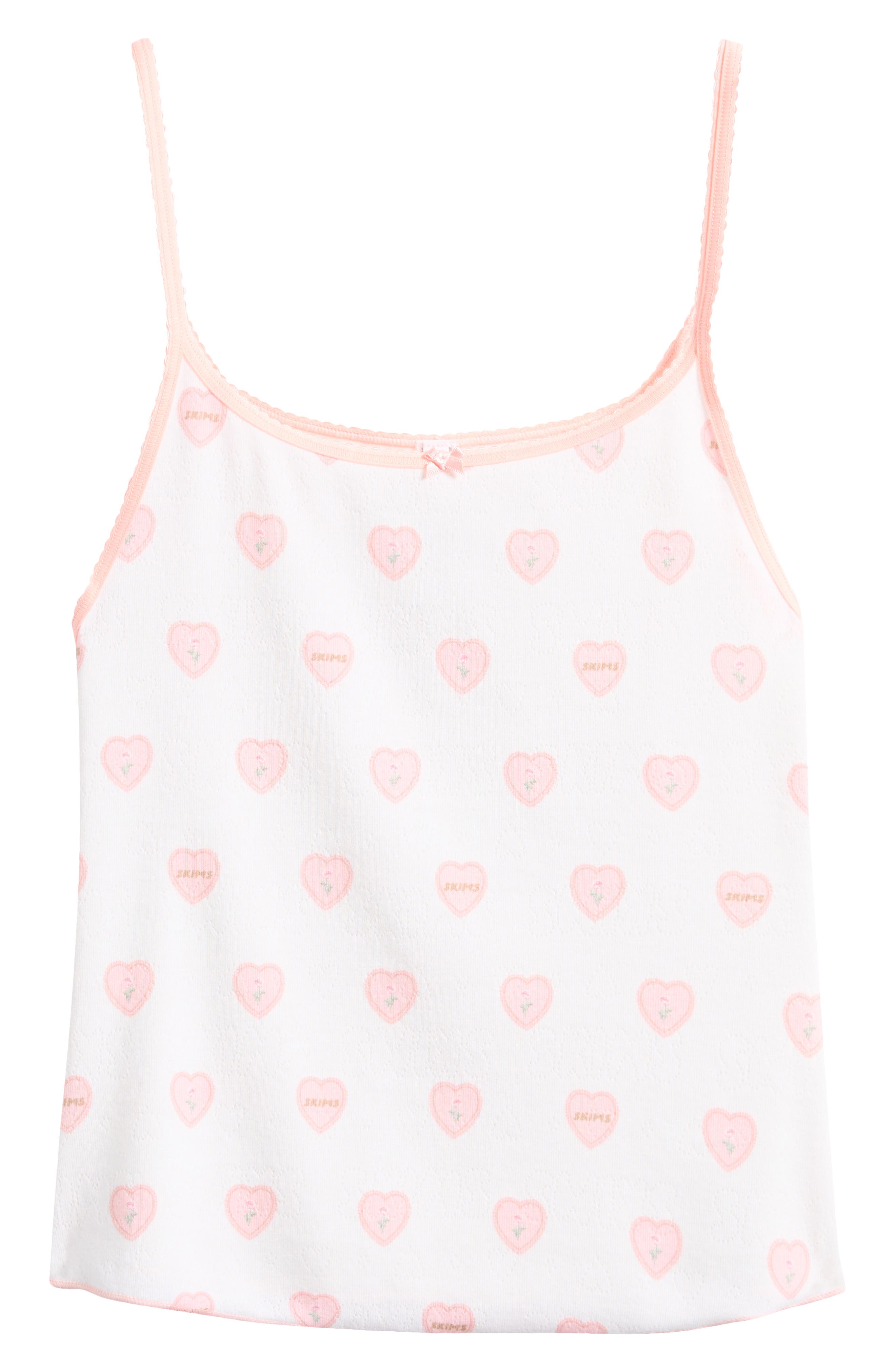 SKIMS Heart Print Stretch Cotton Tank | Nordstrom