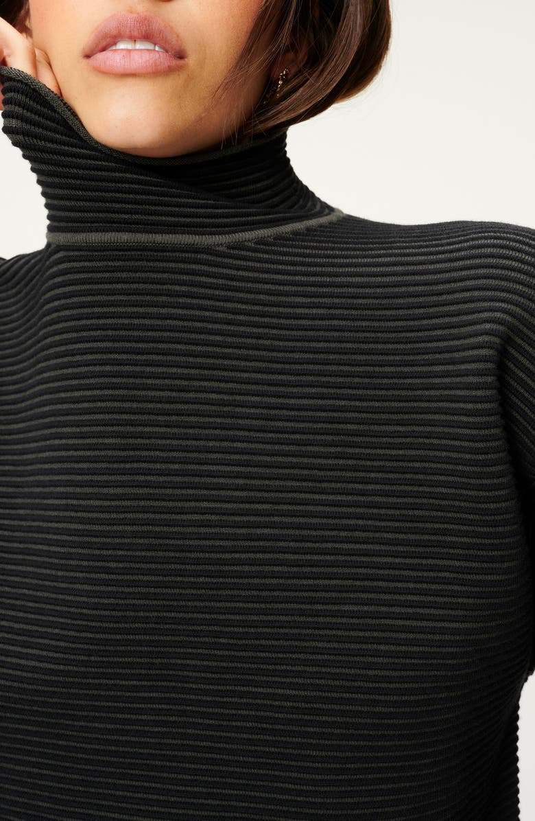 Good American Heavy Rib Mock Neck Crop Cotton Pullover | Nordstromrack