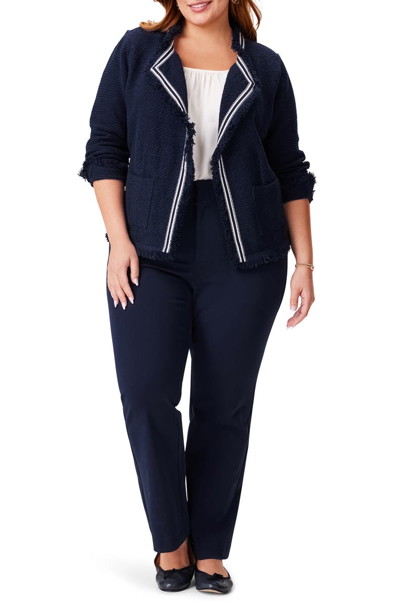NIC+ZOE Ribbon Trim Fringe Jacket | Nordstromrack