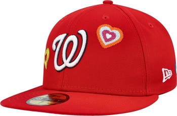 New Era Men's New Era Red Washington Nationals Chain Stitch Heart ...