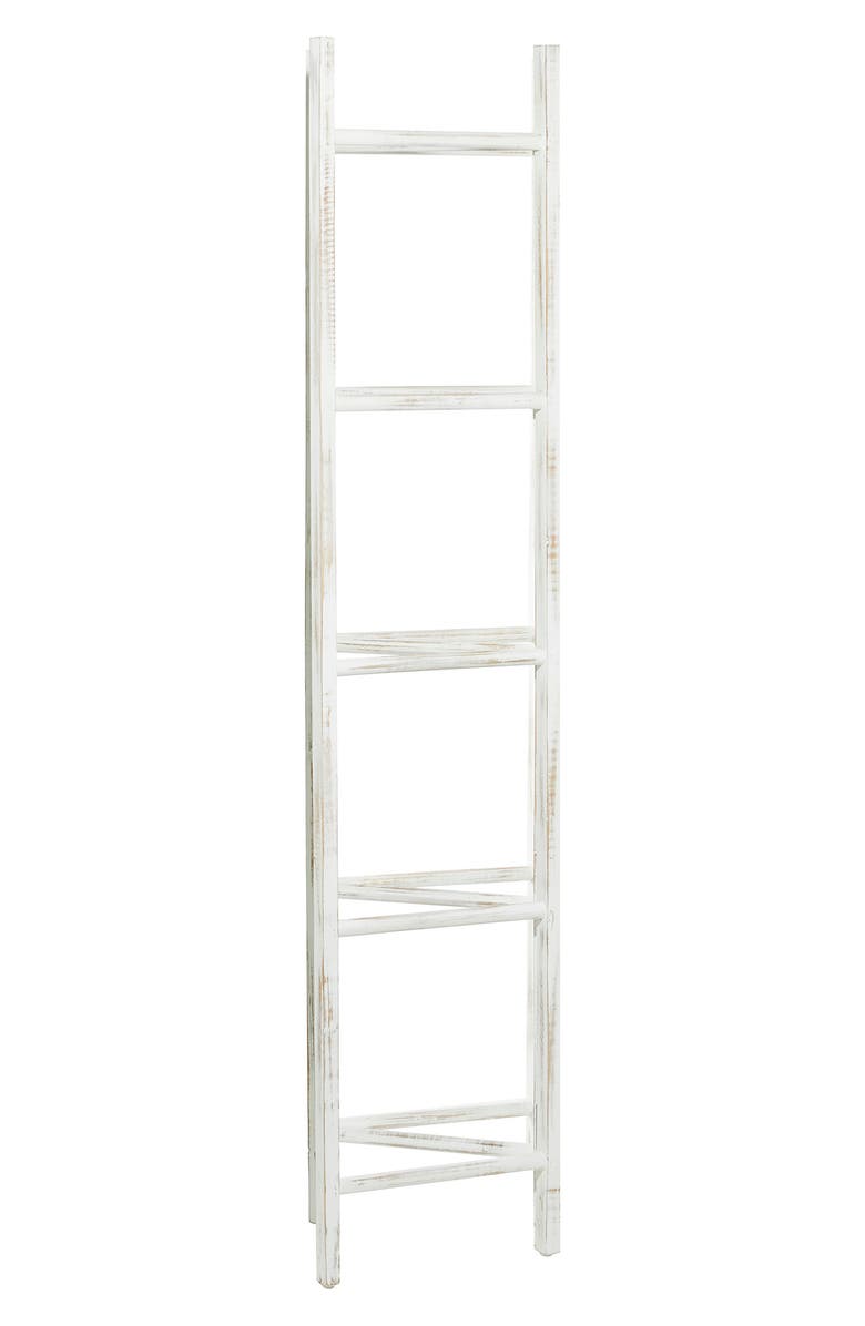 GINGER BIRCH STUDIO White Wood 15 Rack Ladder with 3 Panels | Nordstromrack