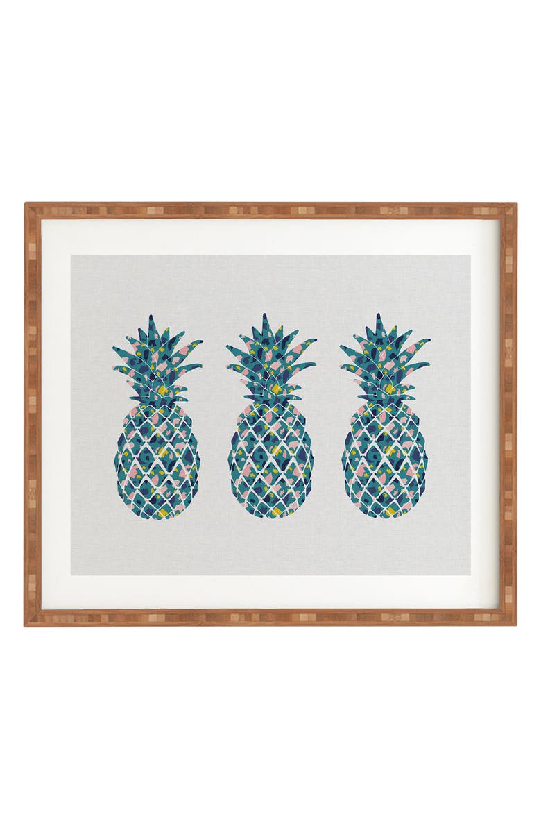Deny Designs Teal Pineapple by Orara Studio Framed Wall Art | Nordstromrack