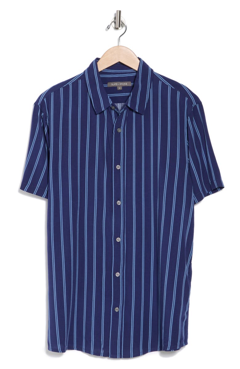 Slate & Stone Stripe Short Sleeve Button-Up Shirt | Nordstromrack
