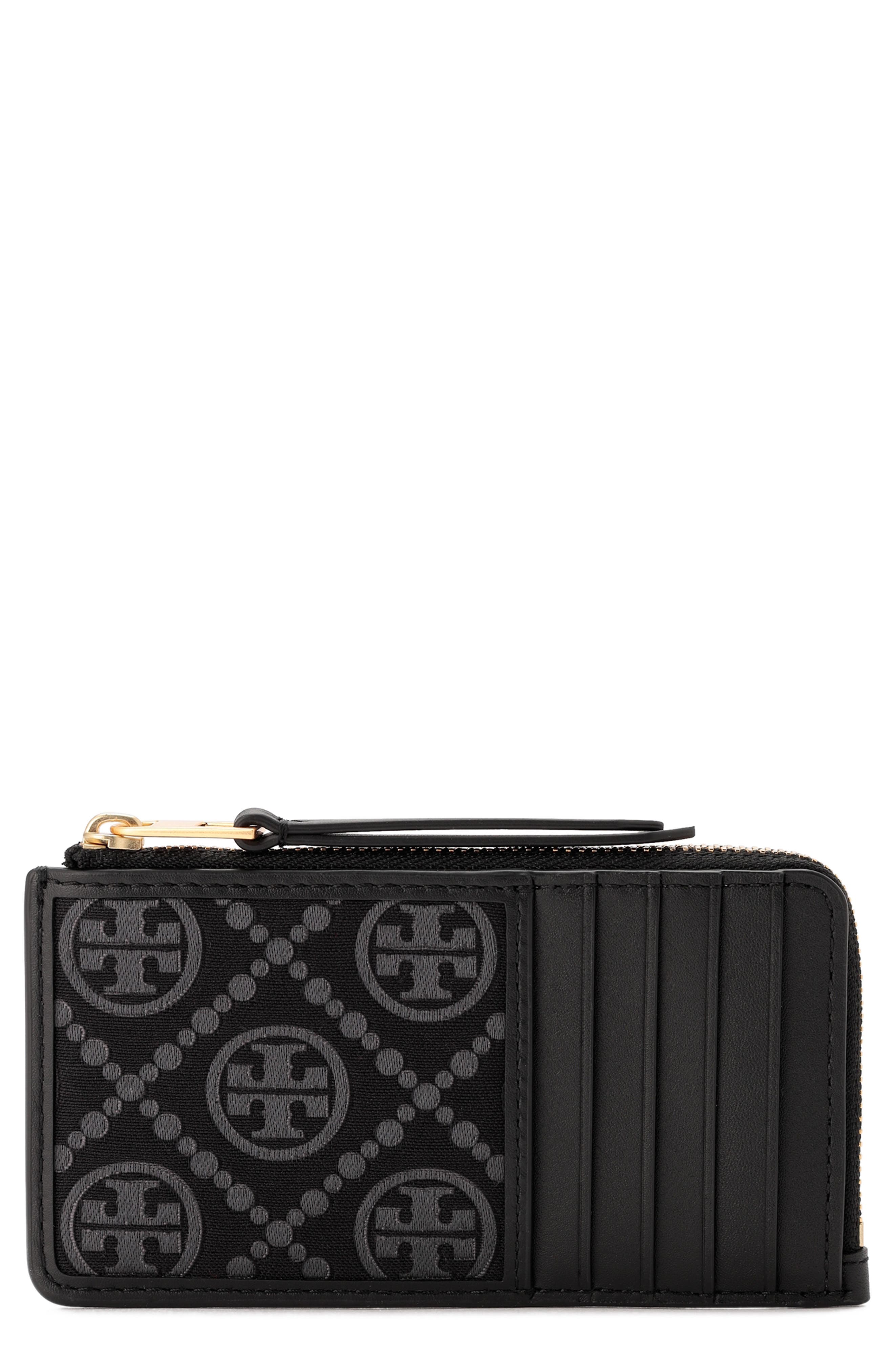 Tory Burch T-Monogram Jacquard Card Case | Nordstrom