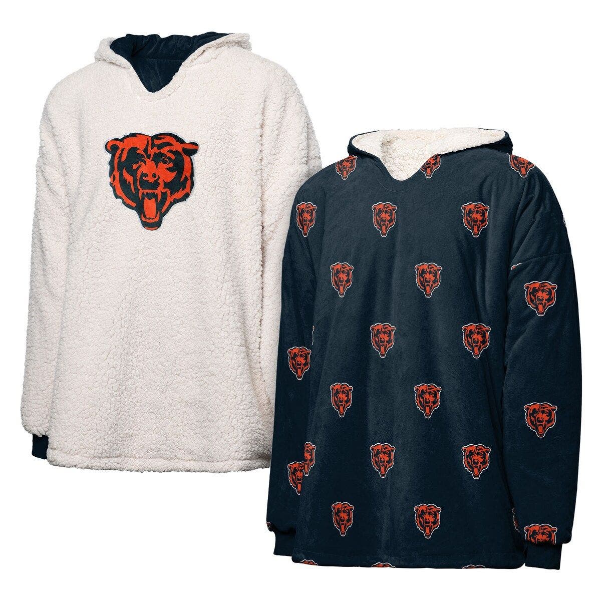 FOCO Chicago Bears Repeat Print Reversible Hoodeez | Nordstrom