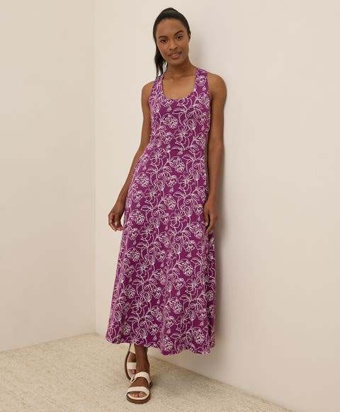 Purple Floral Dresses for Women
