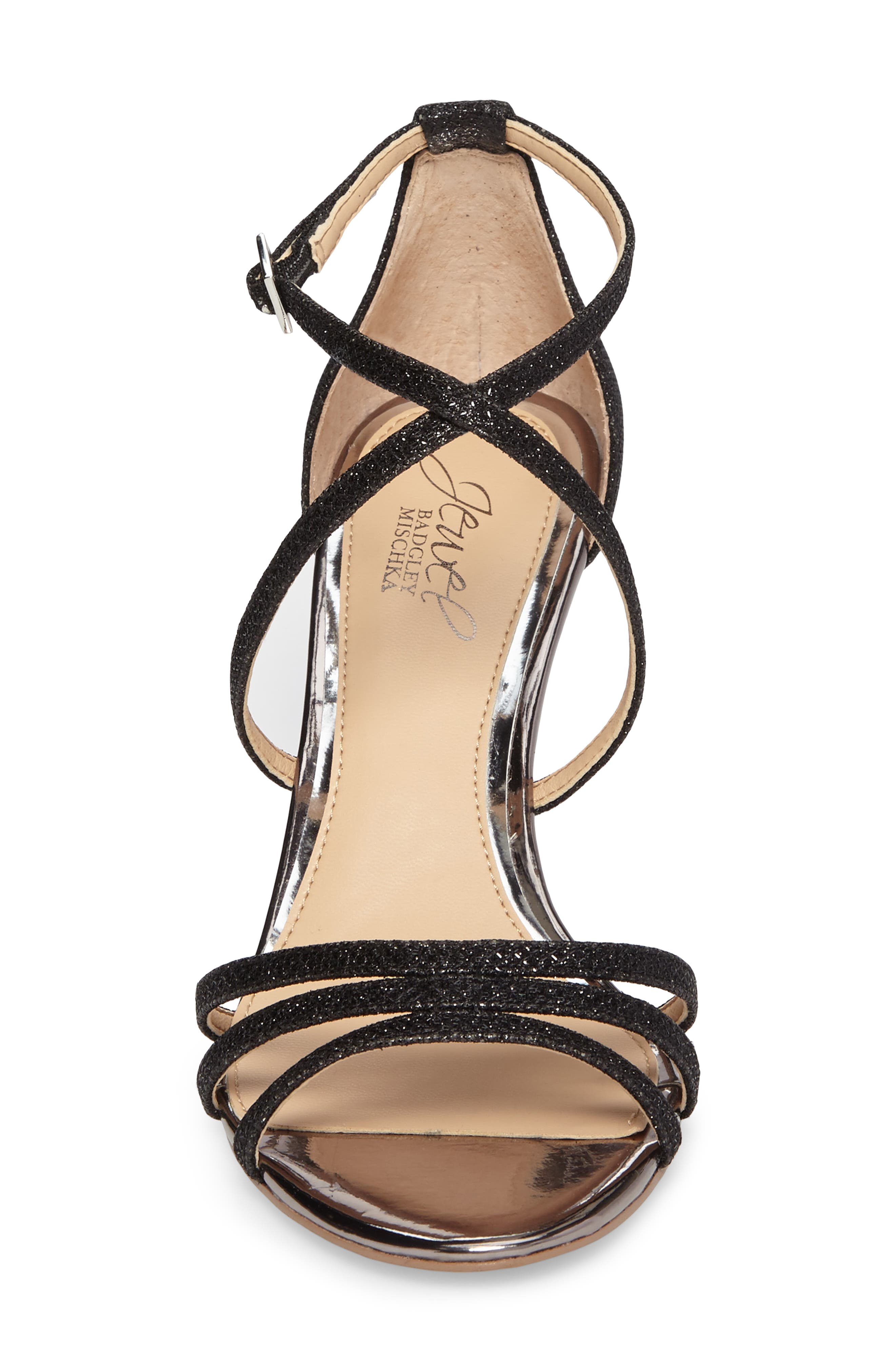 Jewel Badgley Mischka Hunt Glittery Wedge Sandal (Women) | Nordstromrack