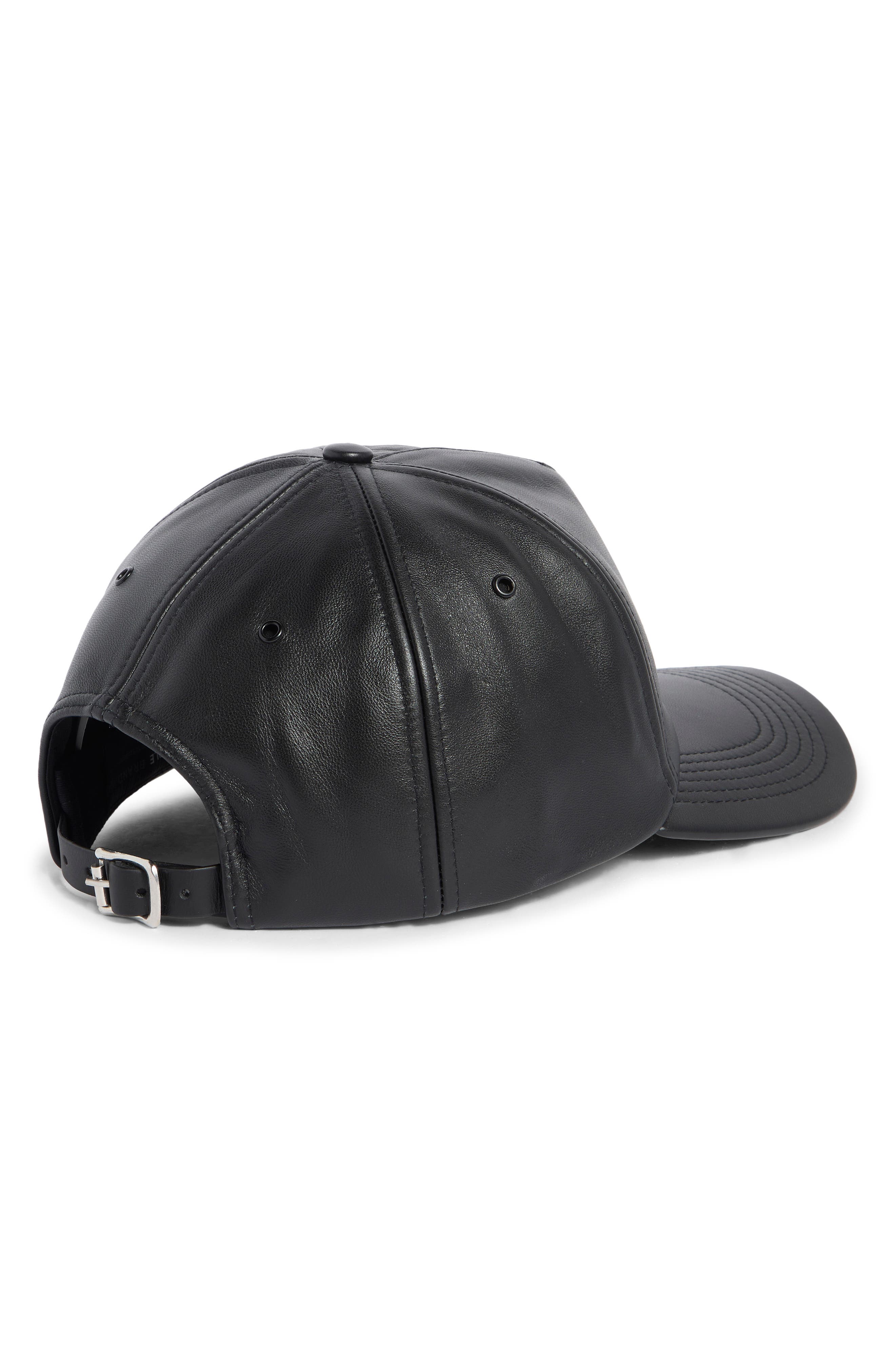PURPLE BRAND Logo Embroidered Leather Baseball Cap | Nordstromrack