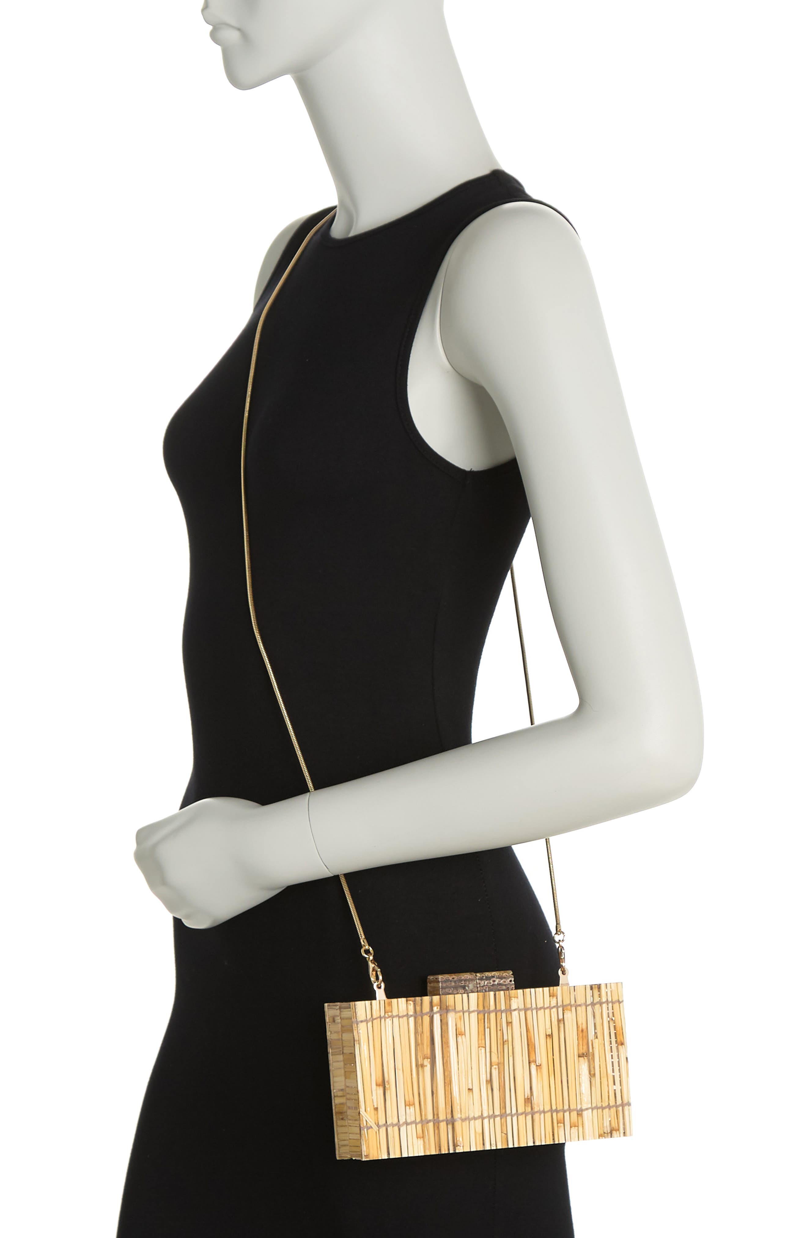 URBAN EXPRESSIONS HANDBAGS Lucite Bamboo Box Clutch | Nordstromrack