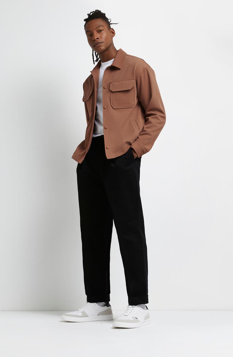 River Island Drape Laundry Bruise Overshirt | Nordstromrack