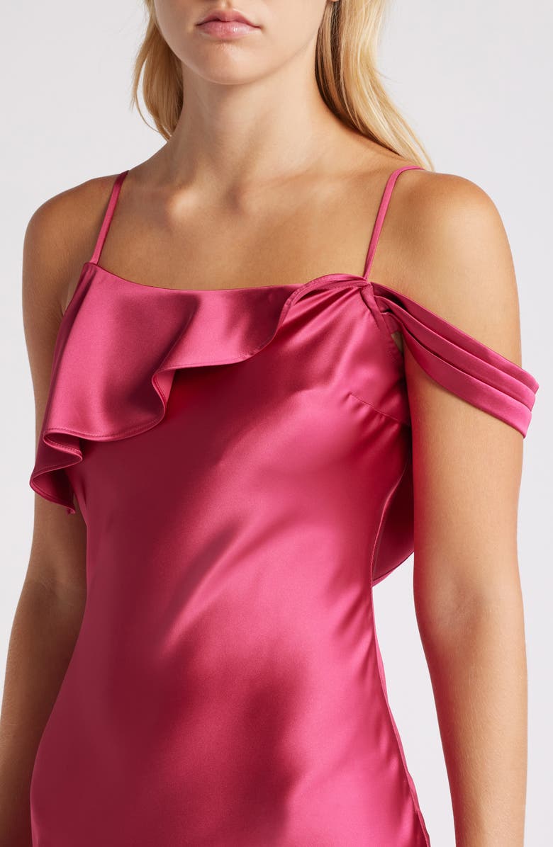 Lulus Enchanting Aesthetic Tiered Satin Gown | Nordstromrack