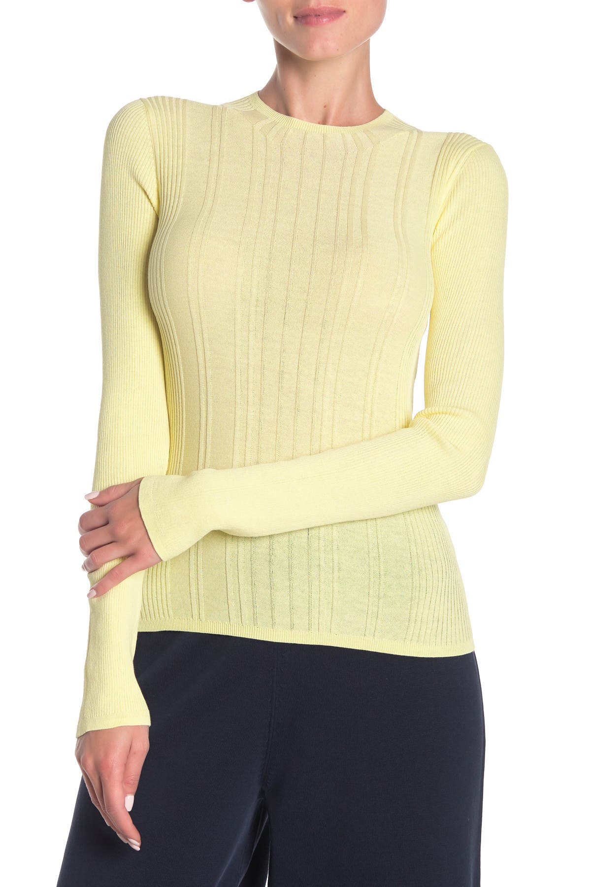 Vince Variegated Rib Knit Long Sleeve Top | Nordstromrack