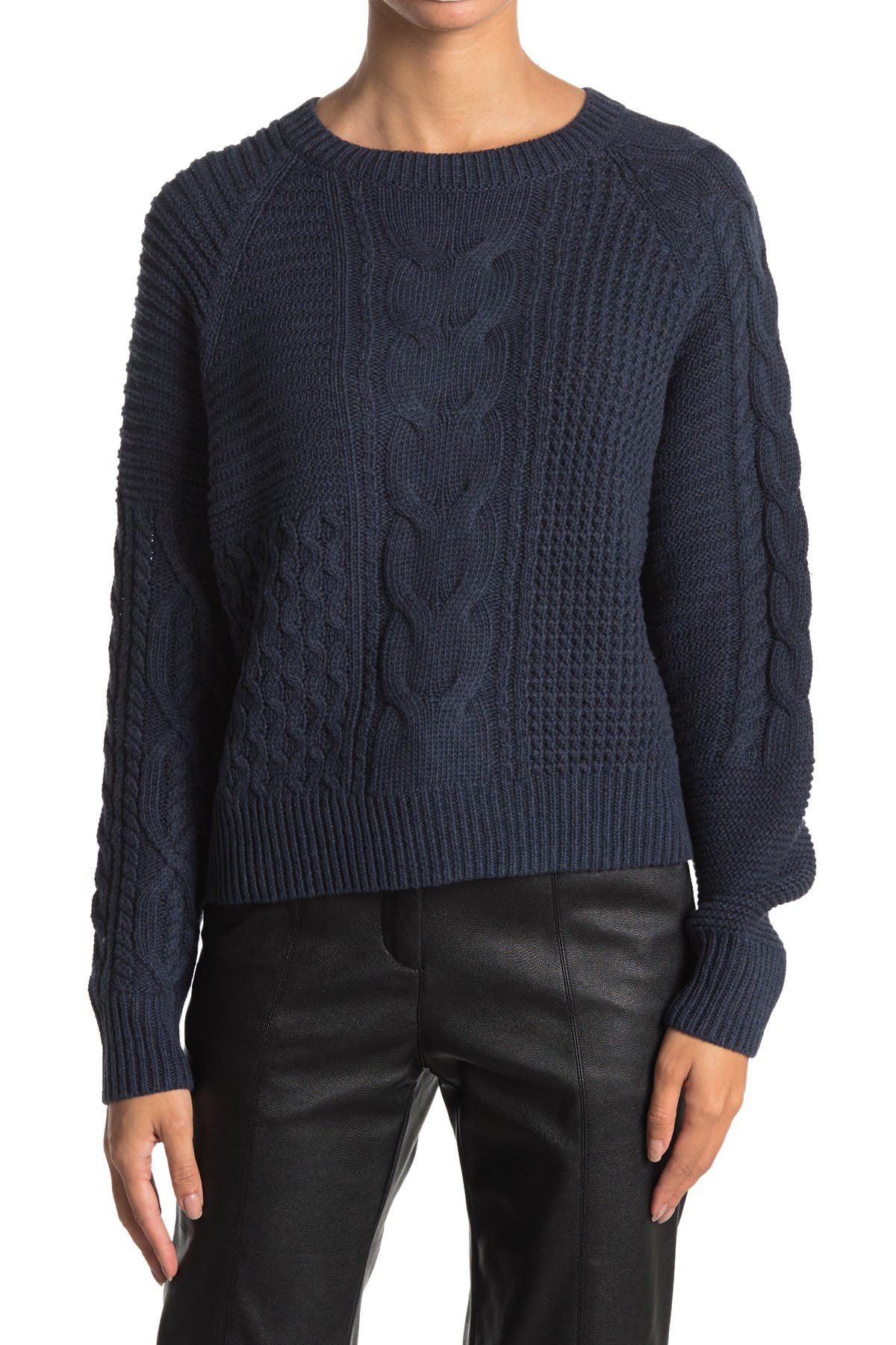 360 CASHMERE Drea Cotton Cable Knit Sweater | Nordstromrack