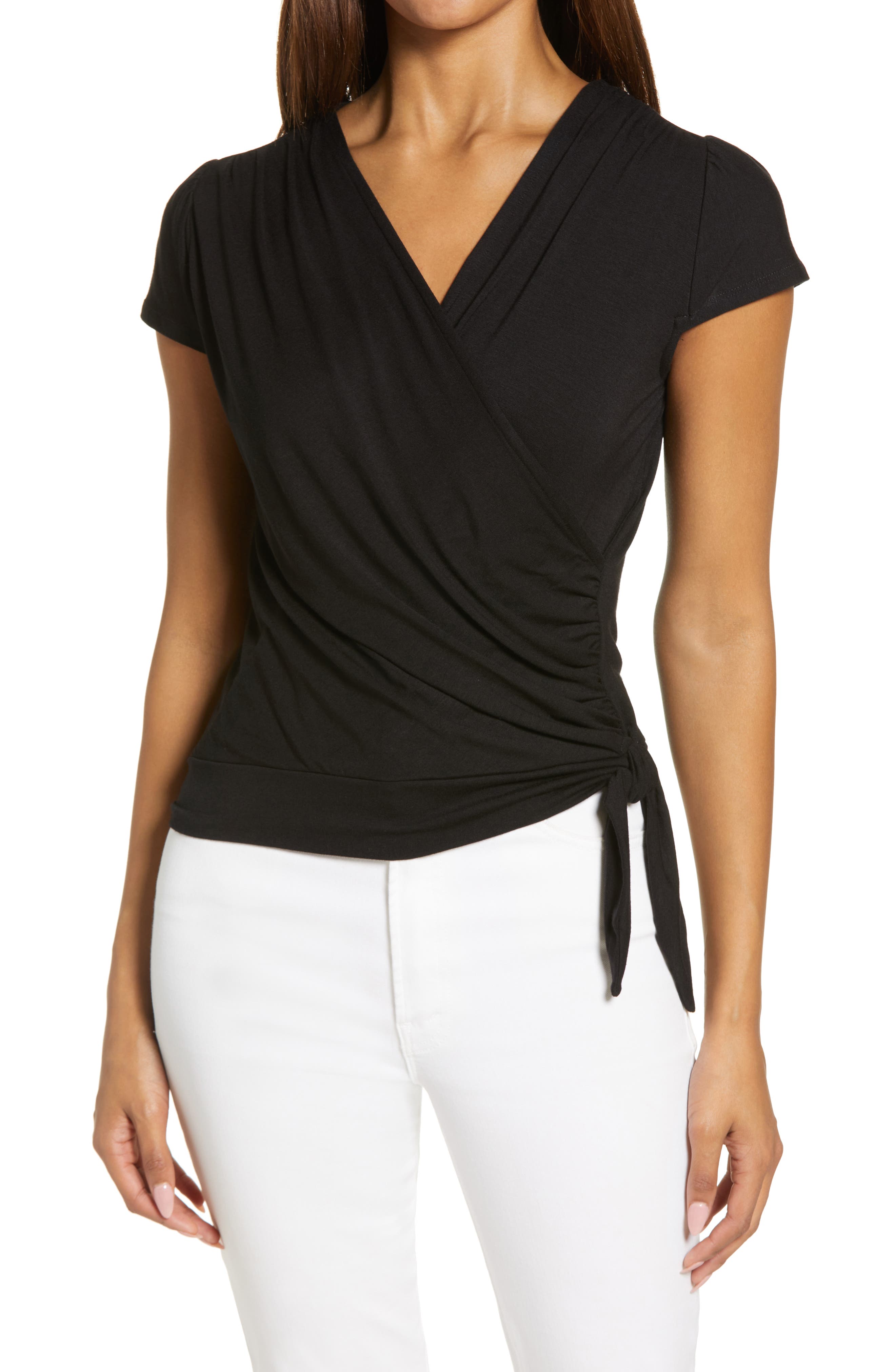 Loveappella Faux Wrap Top | Nordstrom