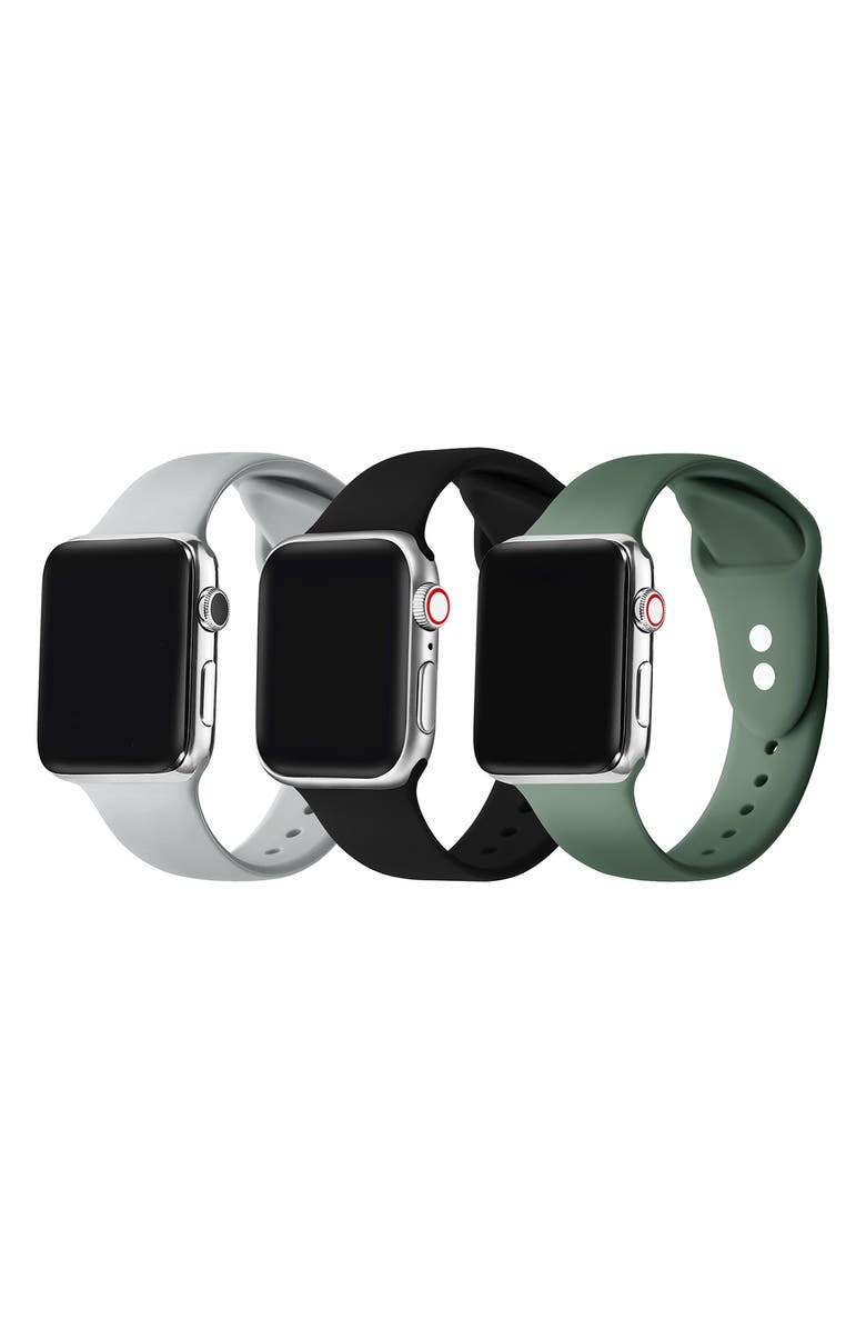 The Posh Tech Assorted 3-Pack Silicone Apple Watch® Watchbands ...