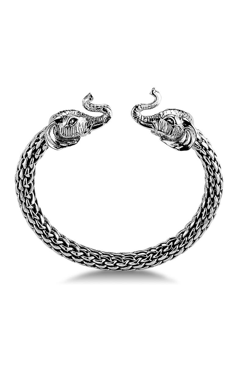 SAMUEL B. Sterling Silver Woven Elephant Endcap Bangle Bracelet ...