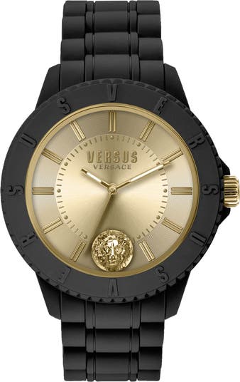 VERSUS Versace Men's 3-Hand Quartz Silicone Strap Watch, 42mm ...