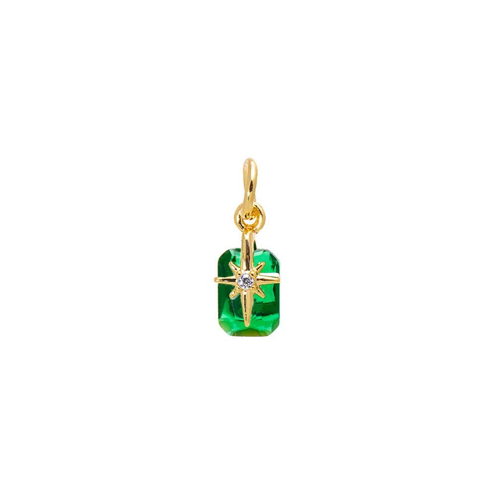 BY ADINA EDEN Starburst Emerald Green Charm | Nordstrom