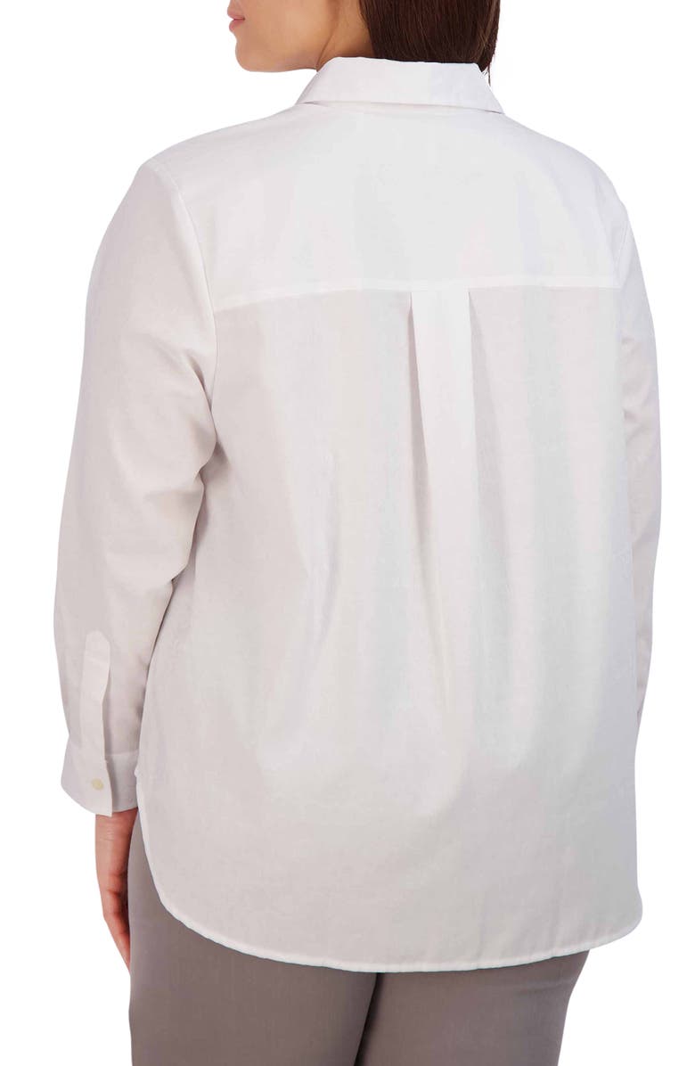 Foxcroft Croc Jacquard Cotton Blend Button-Up Shirt | Nordstromrack