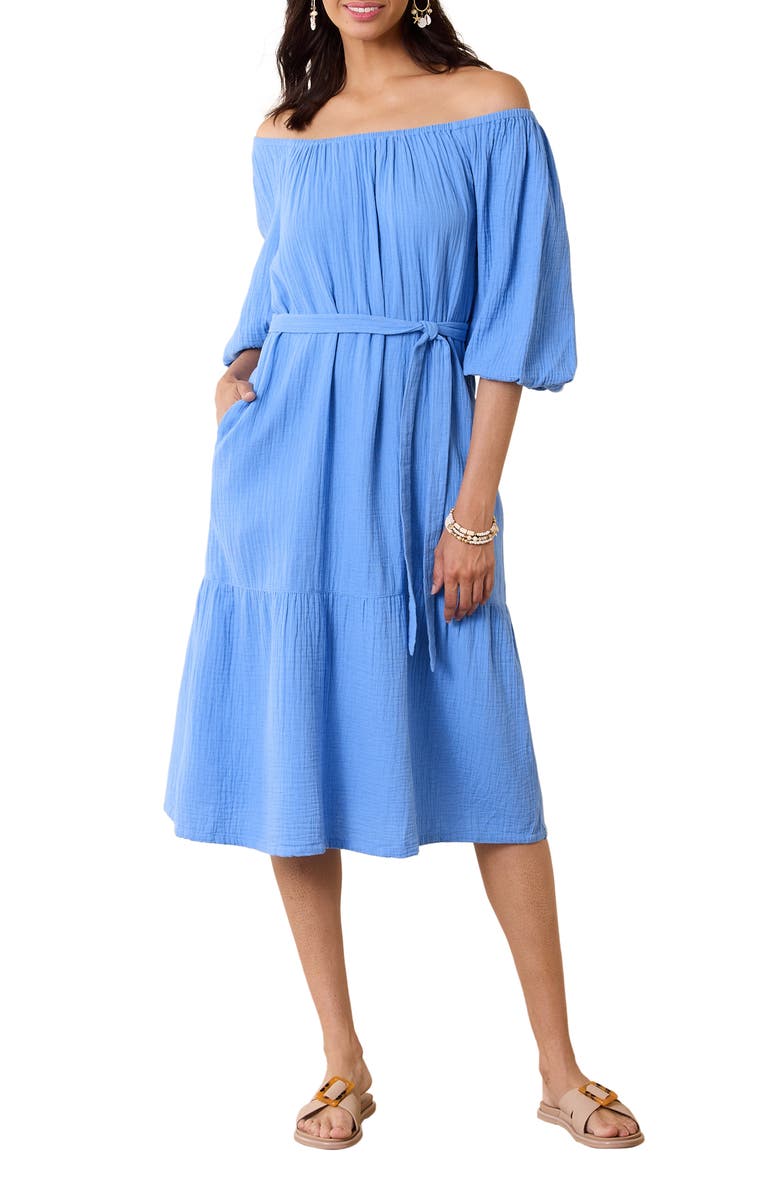 Tommy Bahama Coral Isle Off the Shoulder Midi Dress | Nordstromrack