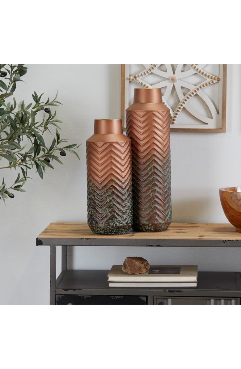 Novogratz Set of Two Copper Patina Texture Vase | Nordstromrack