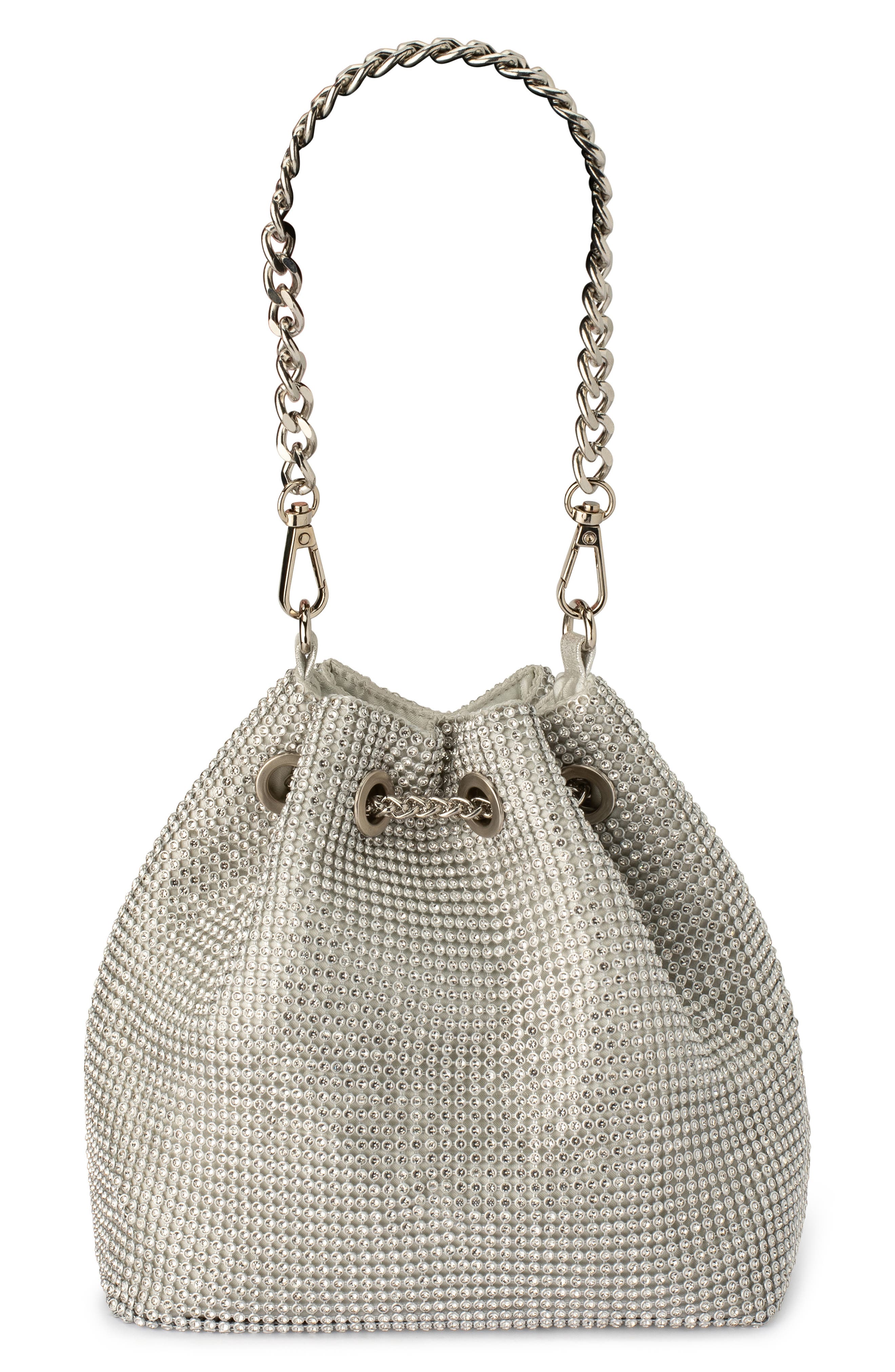 Olga Berg Sylvie Crystal Embellished Bucket Bag | Nordstrom