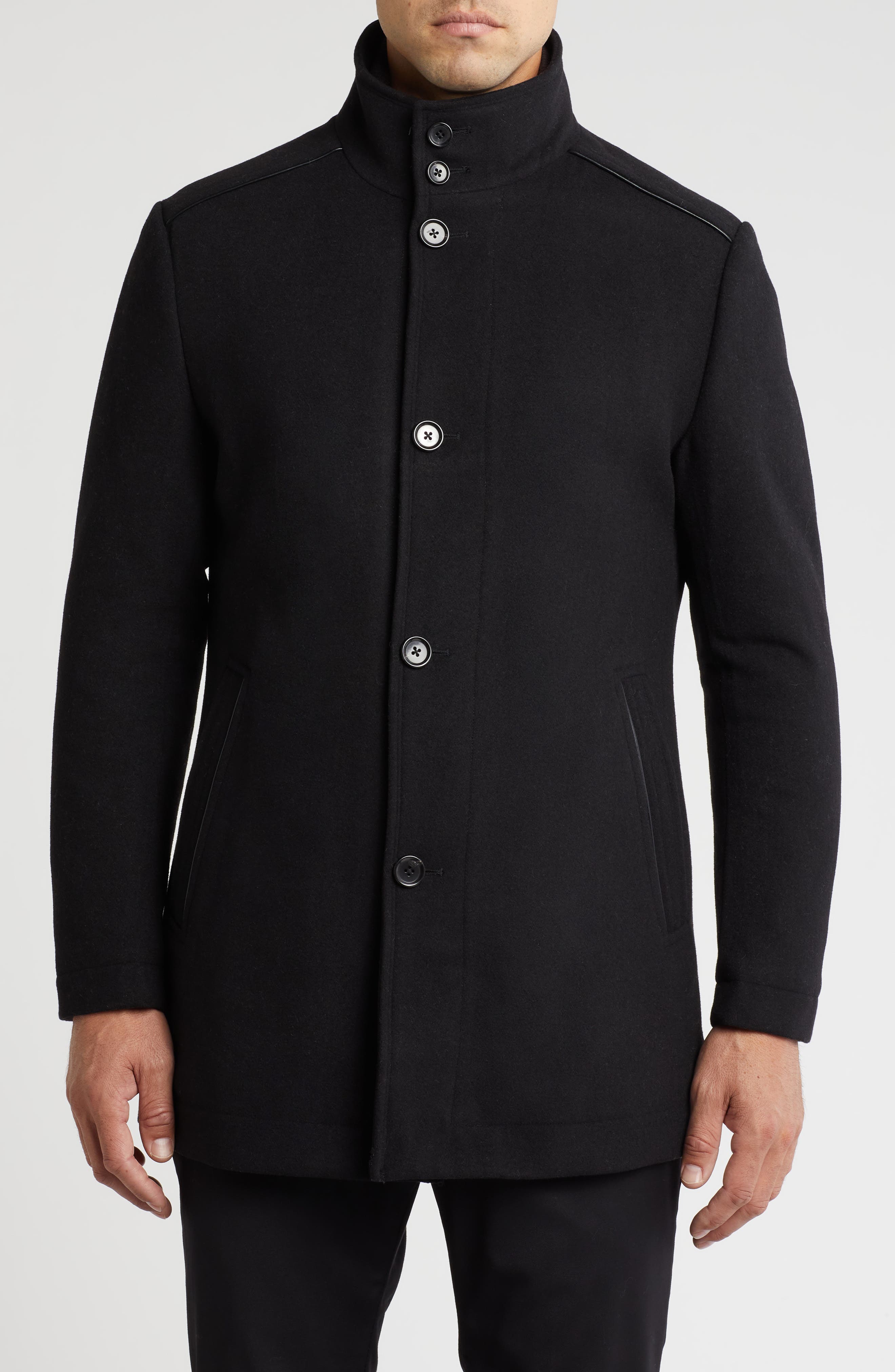 English Laundry Wool Blend Coat with Bib | Nordstromrack