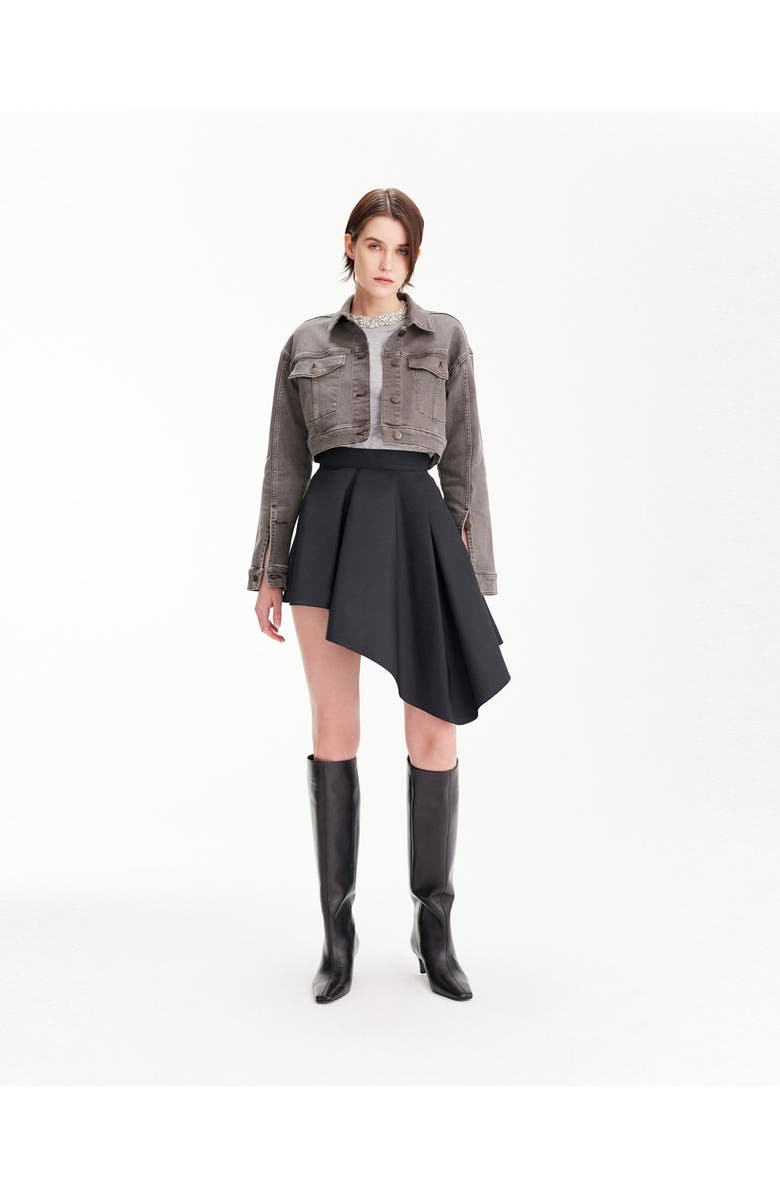 THEO The Label Theia Taffeta Mini Asymmetrical Skirt | Nordstrom