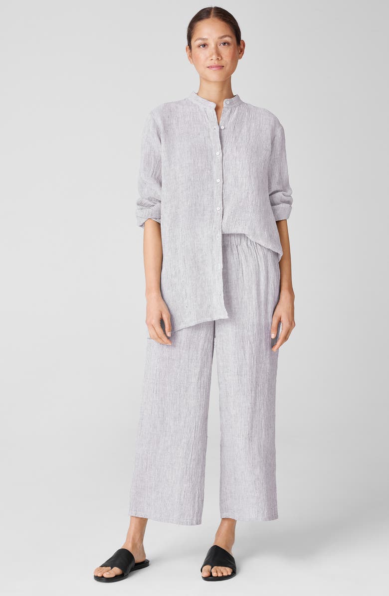 Eileen Fisher Organic Linen Wide Leg Crop Pants | Nordstromrack