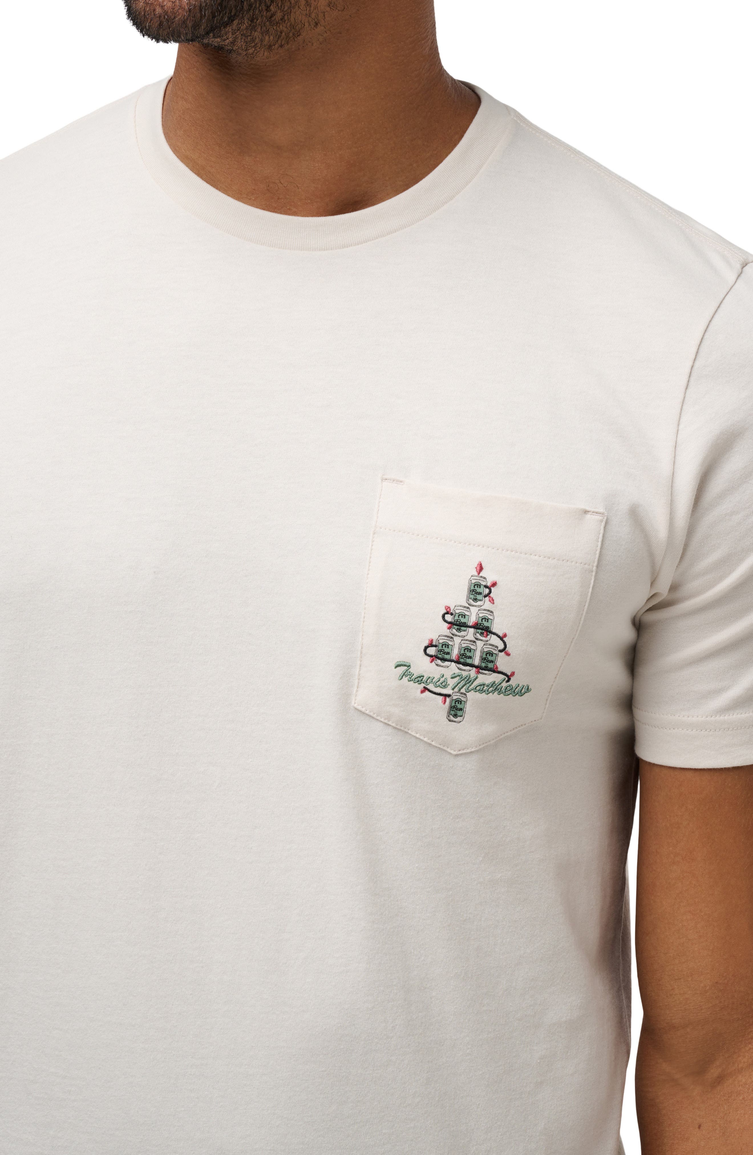 TravisMathew Hot Buttered Rum Embroidered Pocket T-Shirt | Nordstromrack